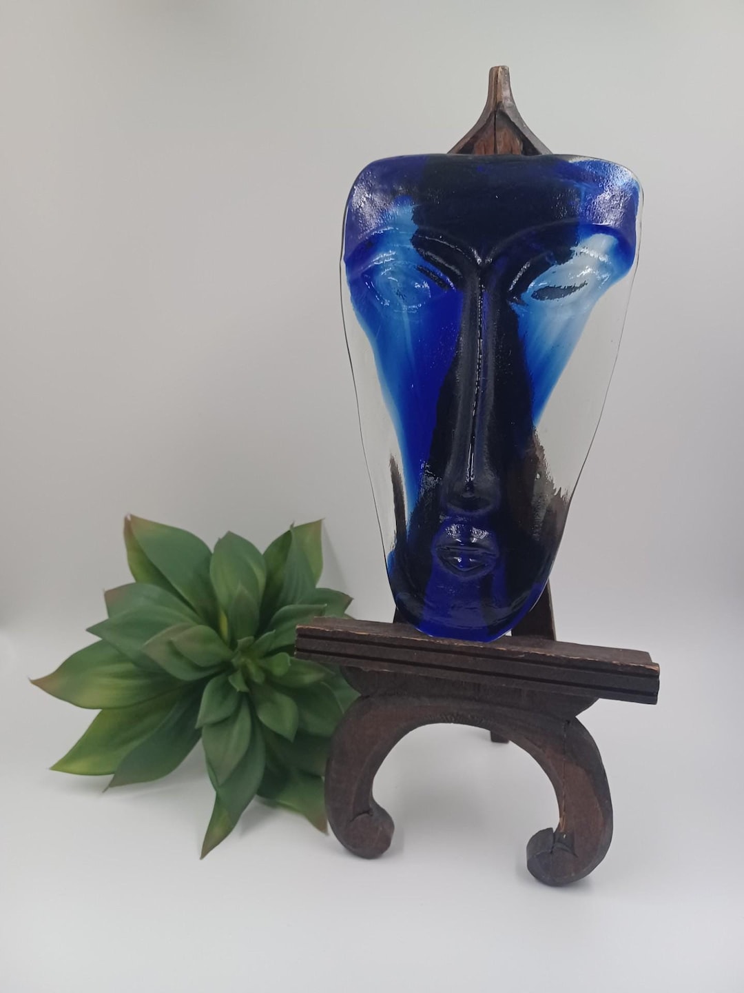 Vintage Gabriel & Rodolfo Jaramillo Sky Dreamer Glass Mask - Cobalt ...