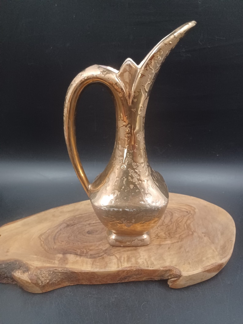 Vintage Weeping Gold Pitcher - 7.75"t X 4"l X 1.75"w @ Base - Etsy
