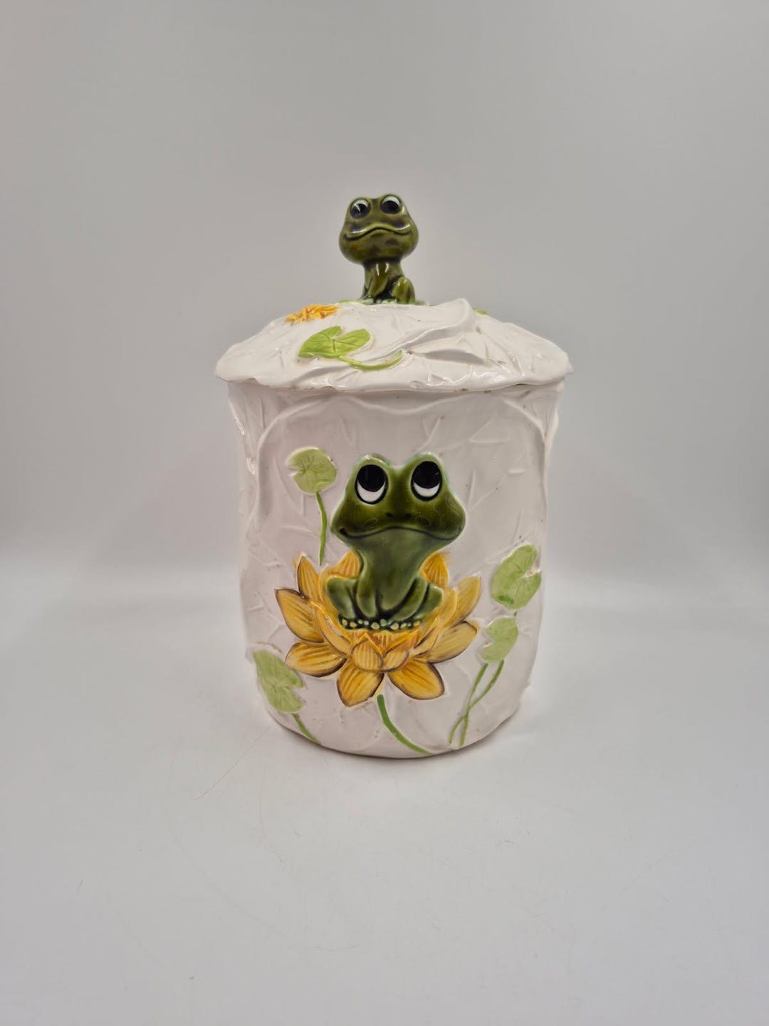 Vintage 1978 Sears Roebuck Neil the Frog Ceramic Canister - Largest in ...