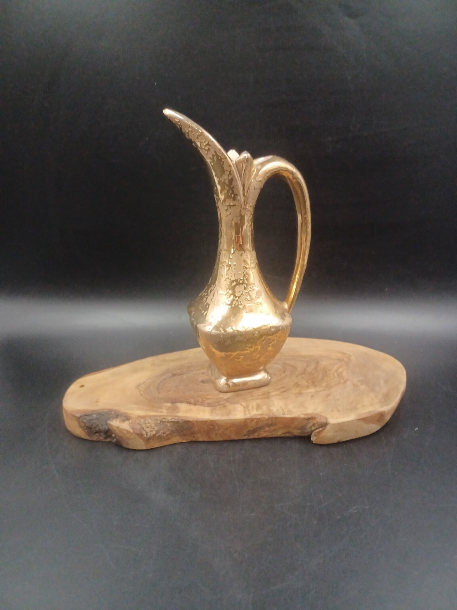 Vintage Weeping Gold Pitcher - 7.75"t X 4"l X 1.75"w @ Base - Etsy