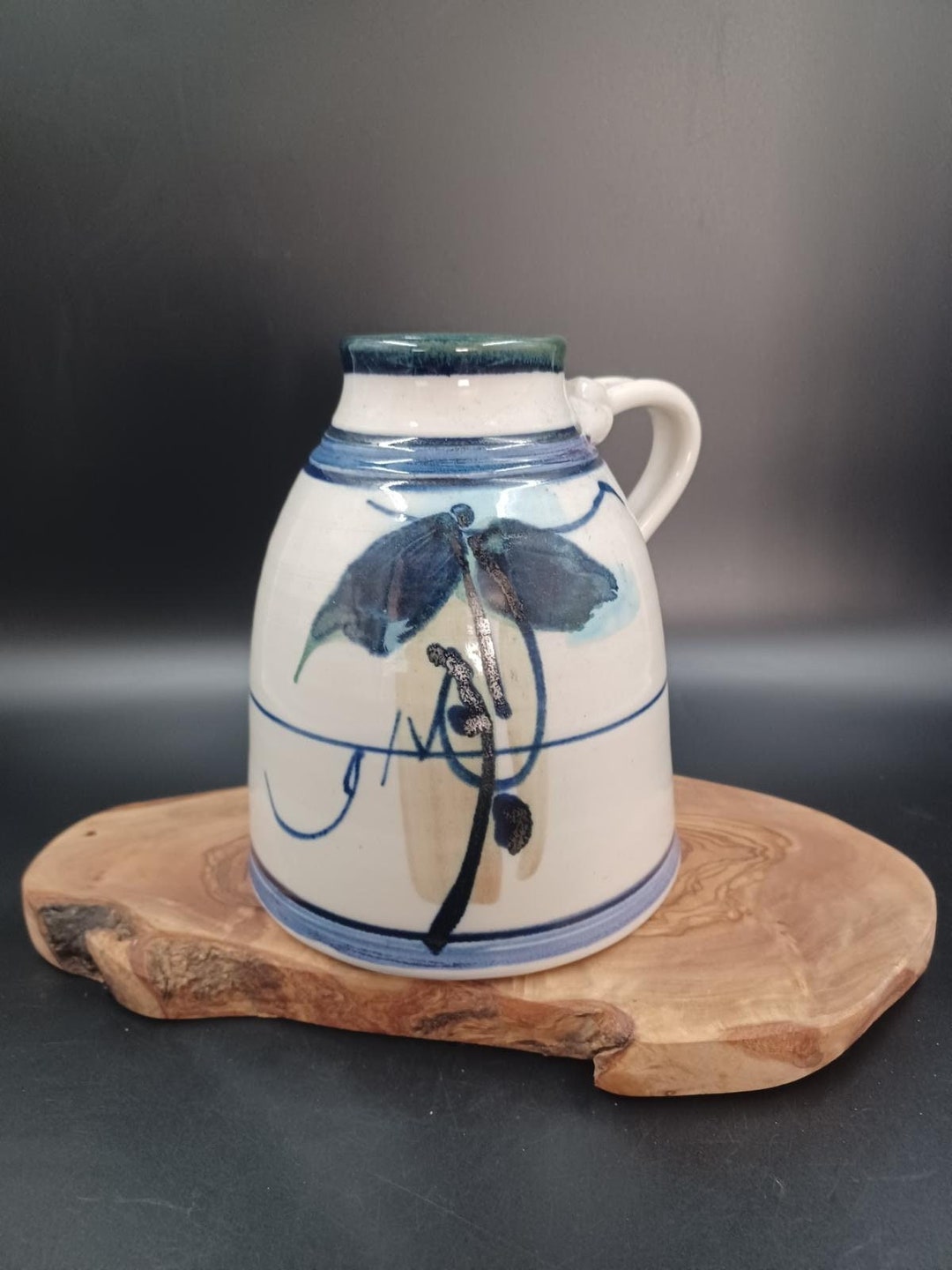 Vintage Signed Abstract Art Pottery Jug/vase 6.25t X 6w - Etsy