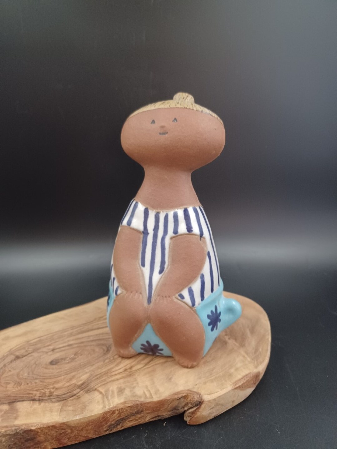 Vintage Lisa Larson gustavsberg Sweden Lotta on a Pot Figurine 7.25t X ...