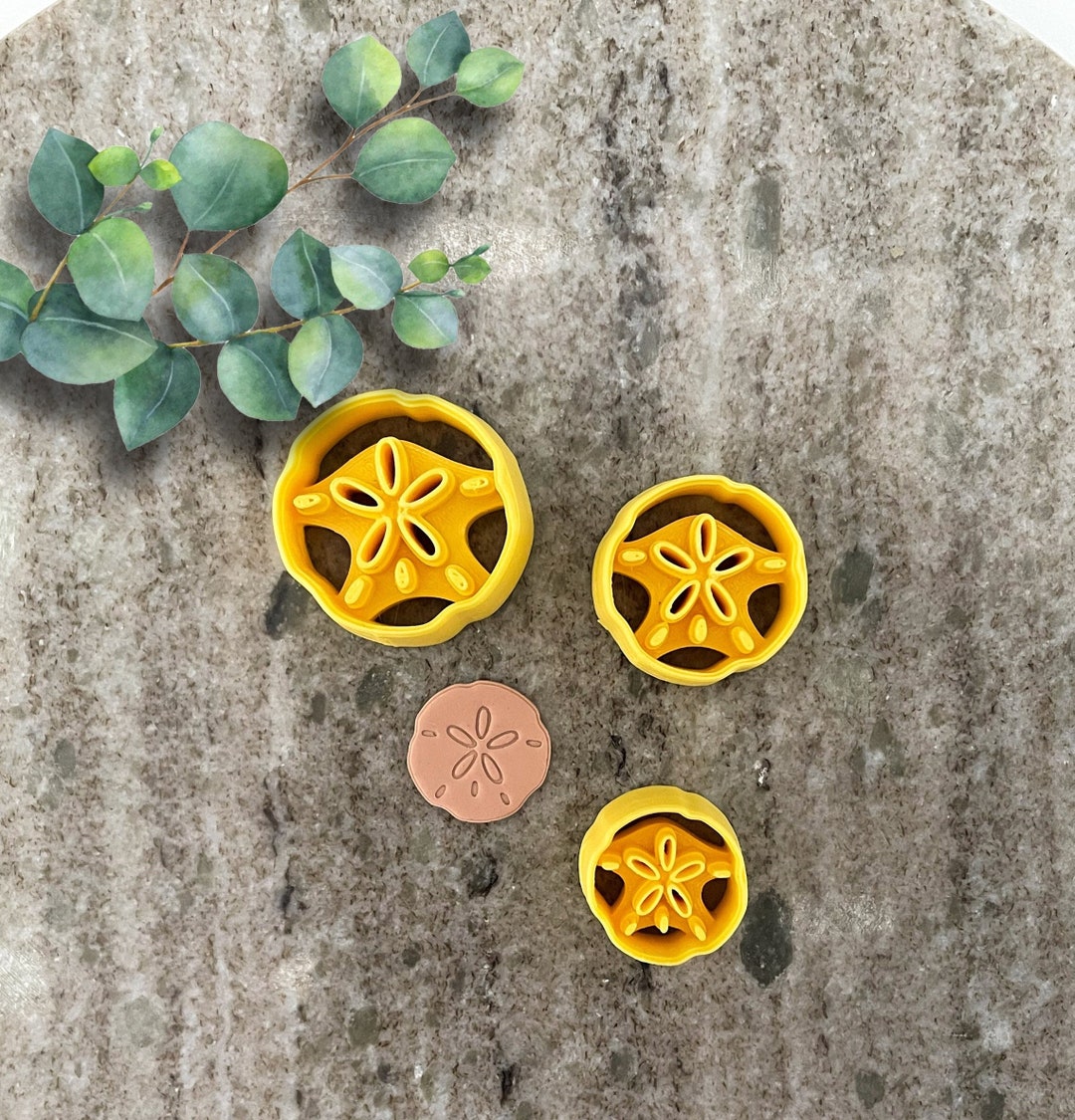 Sand Dollar Polymer Clay Cutter Beach Clay Earring Cutter Embossing ...