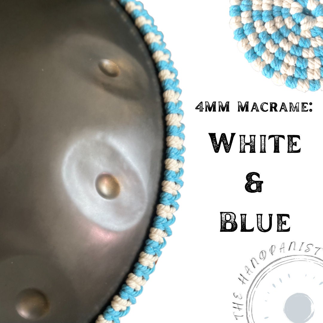 Handpan Rim Braid (white/blue) - Etsy