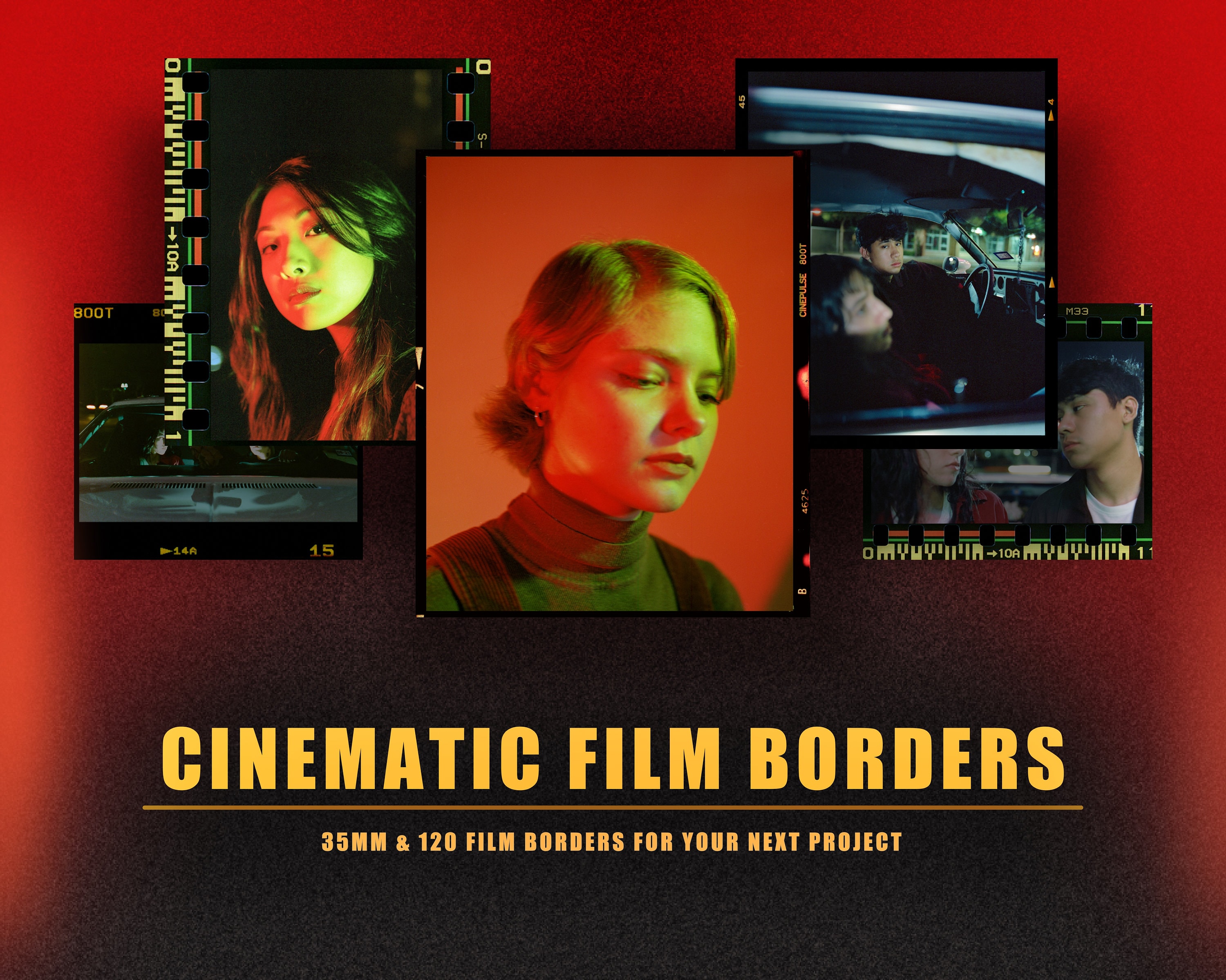 Cinematic Film Border Frames - 35mm & 120 Film - Film Strip, Instant ...