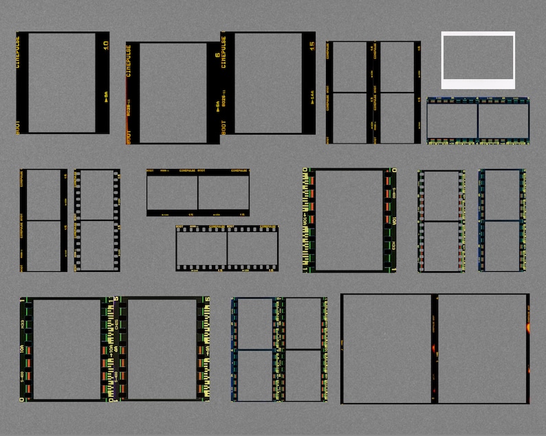 Cinematic Film Border Frames - 35mm & 120 Film - Film Strip, Instant ...