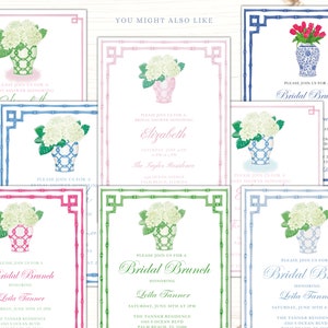 French Toile Chinoiserie Ginger Jar Invitation - Ginger Jar Invitation ...