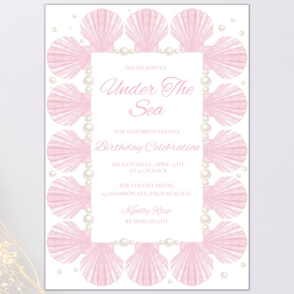 Seashell Invitations - Etsy