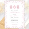 Grandmillennial Blue Ginger Jar Invitation Classic Blue Bamboo Border ...