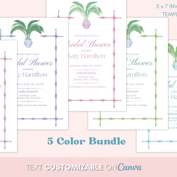 Bamboo Invitations - Etsy