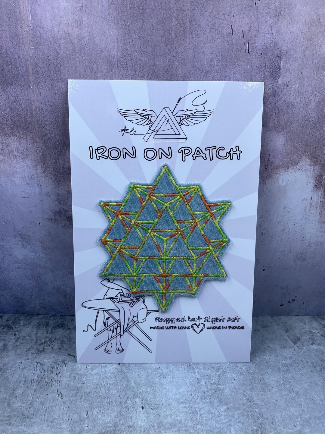 64 Star Tetrahedron Velvet Patch | Grid of Life | Sacred Geometry Art ...