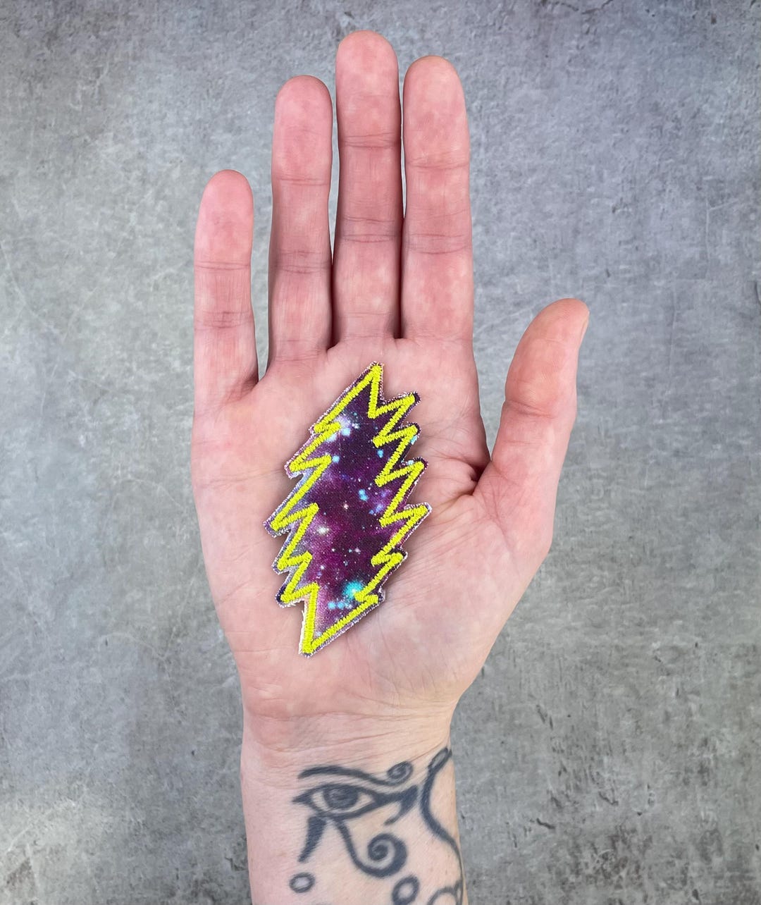 Mini 13 Point Bolt Cosmic Space Fabric Patch | Iron-on Patch for ...