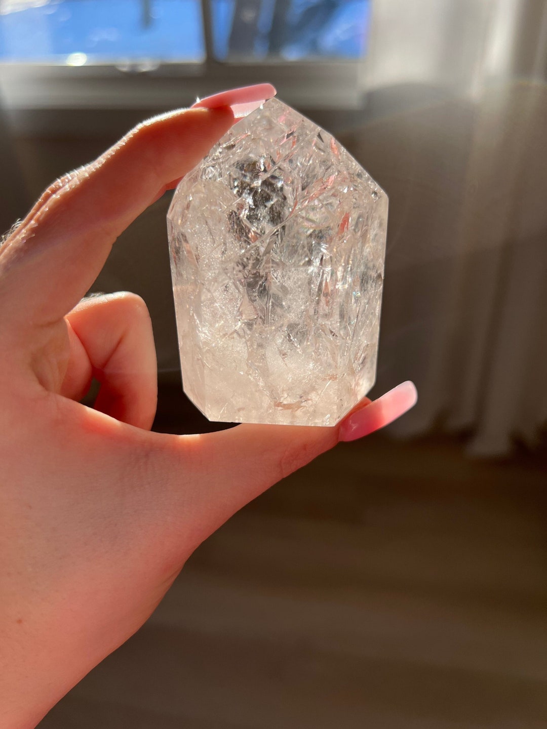 Fire and Ice Tower - Fire and Ice Quartz - Crackle Quartz - Crackle ...