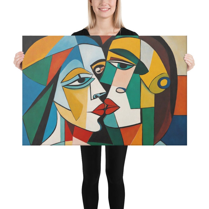 Picasso Wall Art, Kiss, Pablo Picasso Wall Art, Abstract Canvas Wall ...