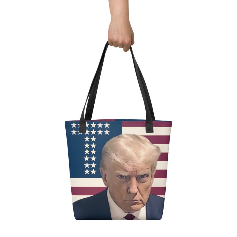 Donald Trump Tote Bag, Trump Mug Shot Tote, Purse, Handbag, Trump 2024 ...