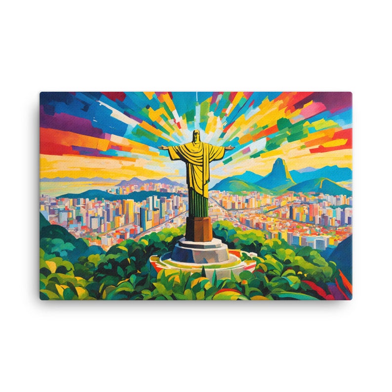 Christ the Redeemer Statue in Rio De Janeiro Poster Canvas Picture ...