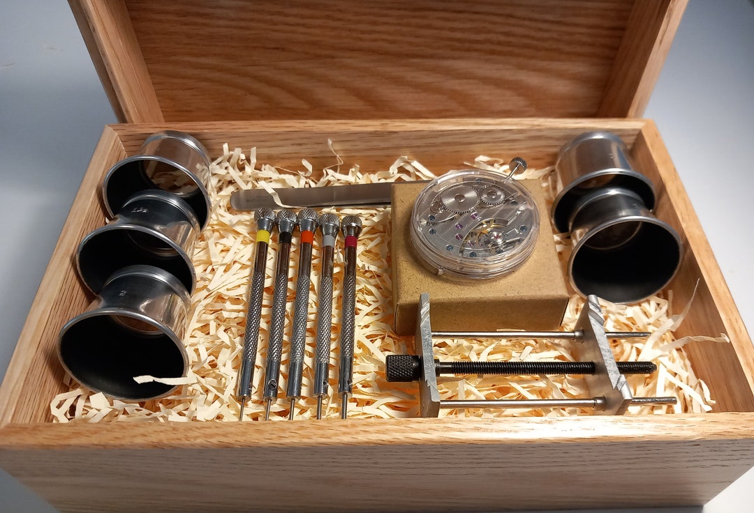 Watchmaker's Starter Box for DIY Watch Assembly and Repair Horology Kit ...