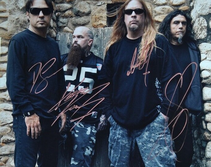 SLAYER Signed Photo X4 – Kerry King, Tom Araya + W/coa - Etsy