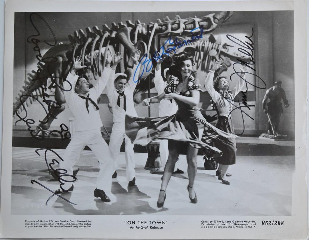 ON THE TOWN Cast Signed Photo X3 – Gene Kelly, Betty Garrett, Ann ...
