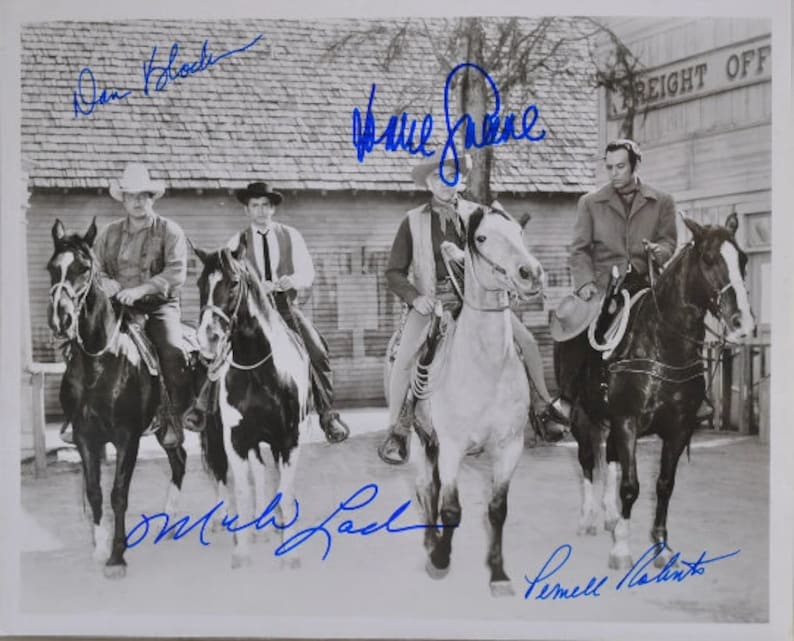 BONANZA CAST SIGNED Autographed Photo X4 Lorne Greene Dan - Etsy
