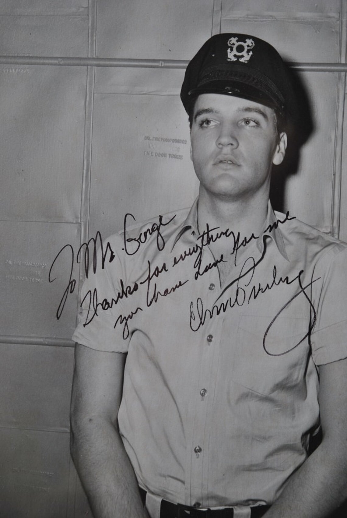ELVIS PRESLEY RARE Signed Photo – the King of Rock and Roll 8"x 10" W ...