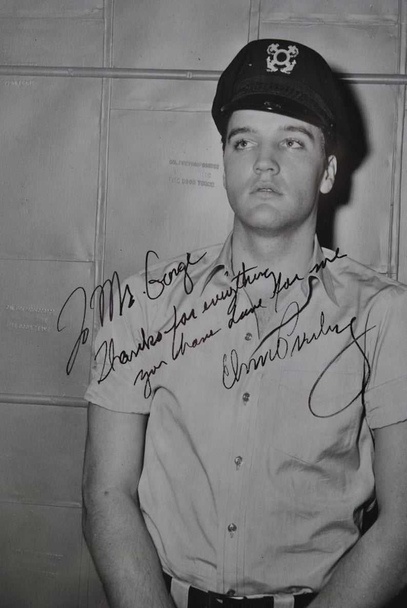 ELVIS PRESLEY RARE Signed Photo – the King of Rock and Roll 8"x 10" W ...