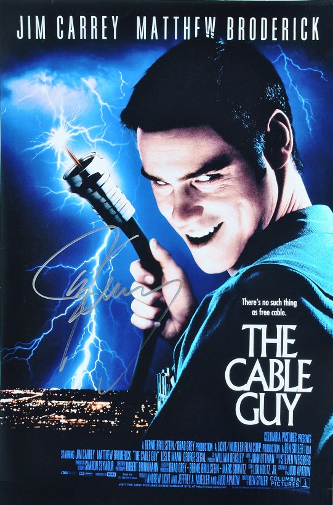 JIM CARREY - the CABLE Guy Signed Poster 13"x 19" W/coa - Etsy