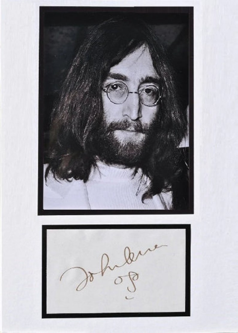 JOHN LENNON SIGNED Autographed Card & Photo - the Beatles W/coa - Etsy