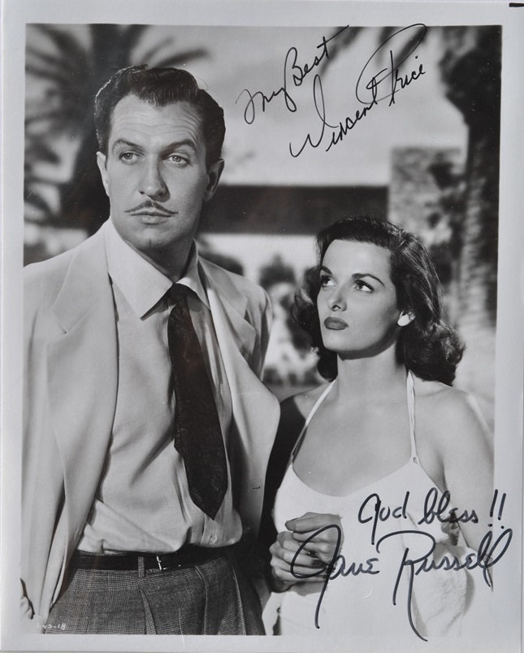 VINCENT PRICE & Jane RUSSELL Signed Photo His Kind of Woman - Etsy