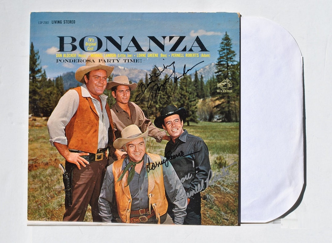 BONANZA Cast Signed Album X3 - PONDEROSA Party Time - L. Greene ++ W ...