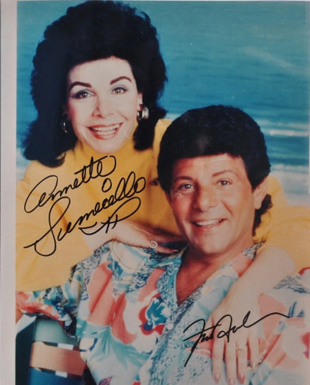 ANNETTE FUNICELLO & FRANKIE Avalon Signed Photo X2 - Mouseketeer W/coa ...