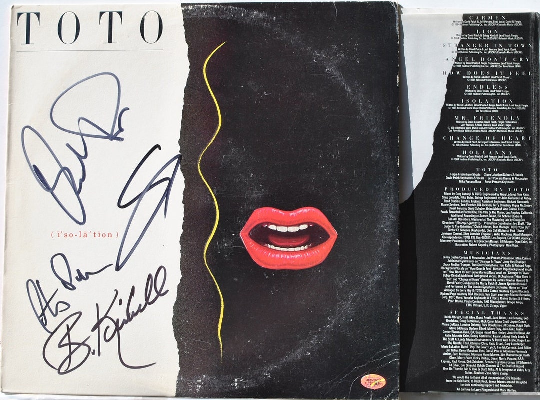 TOTO ISOLATION ALBUM Signed X4 Steve Lukather Bobby - Etsy