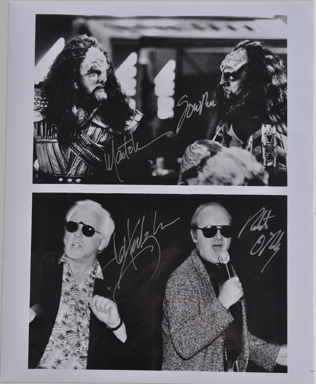 STAR TREK DS9 Cast Signed Photo X2 – Robert O’reilly, J.G. Hertzler W ...