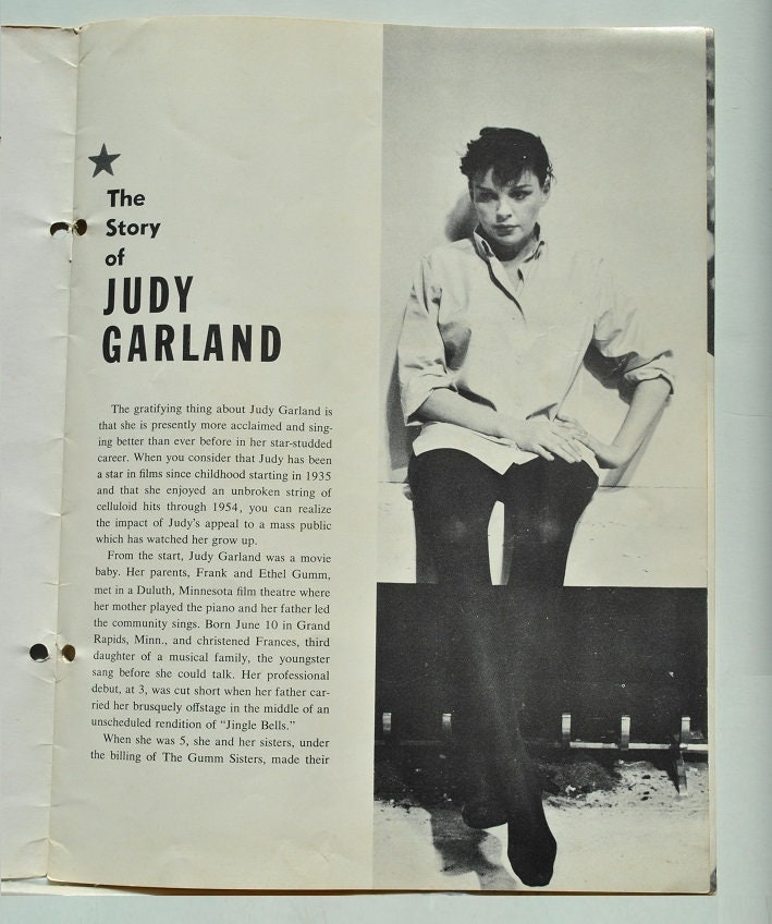 JUDY GARLAND Signed Photo the Story of Judy Garland W/coa - Etsy