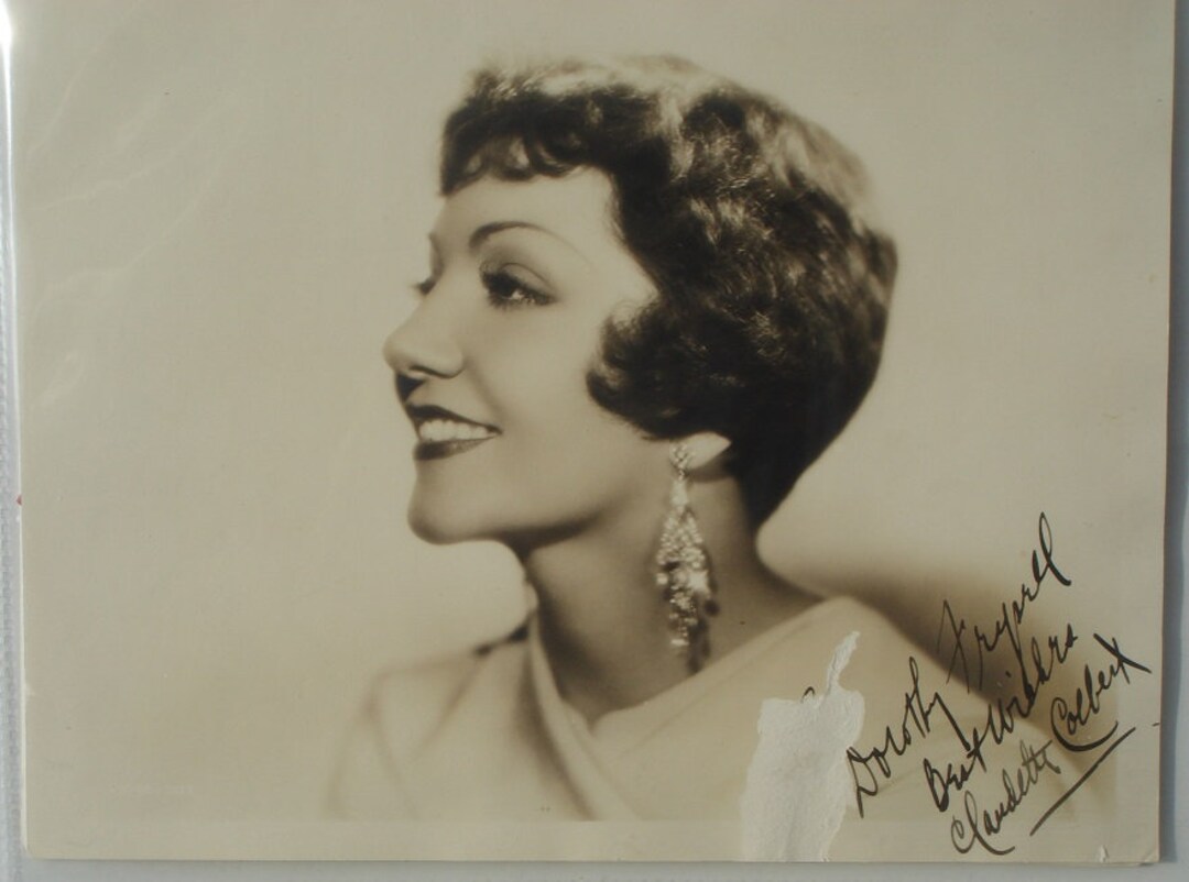 CLAUDETTE COLBERT SIGNED Photo - It Happened One Night W/coa - Etsy
