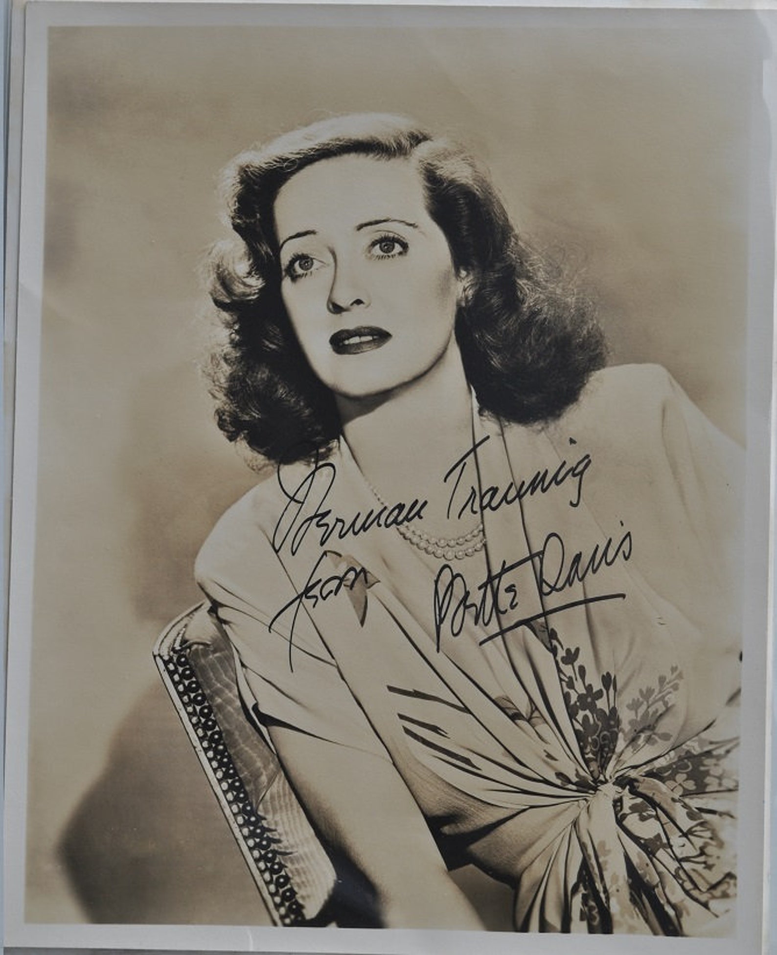 BETTE DAVIS Signed Autographed Photo W/coa - Etsy