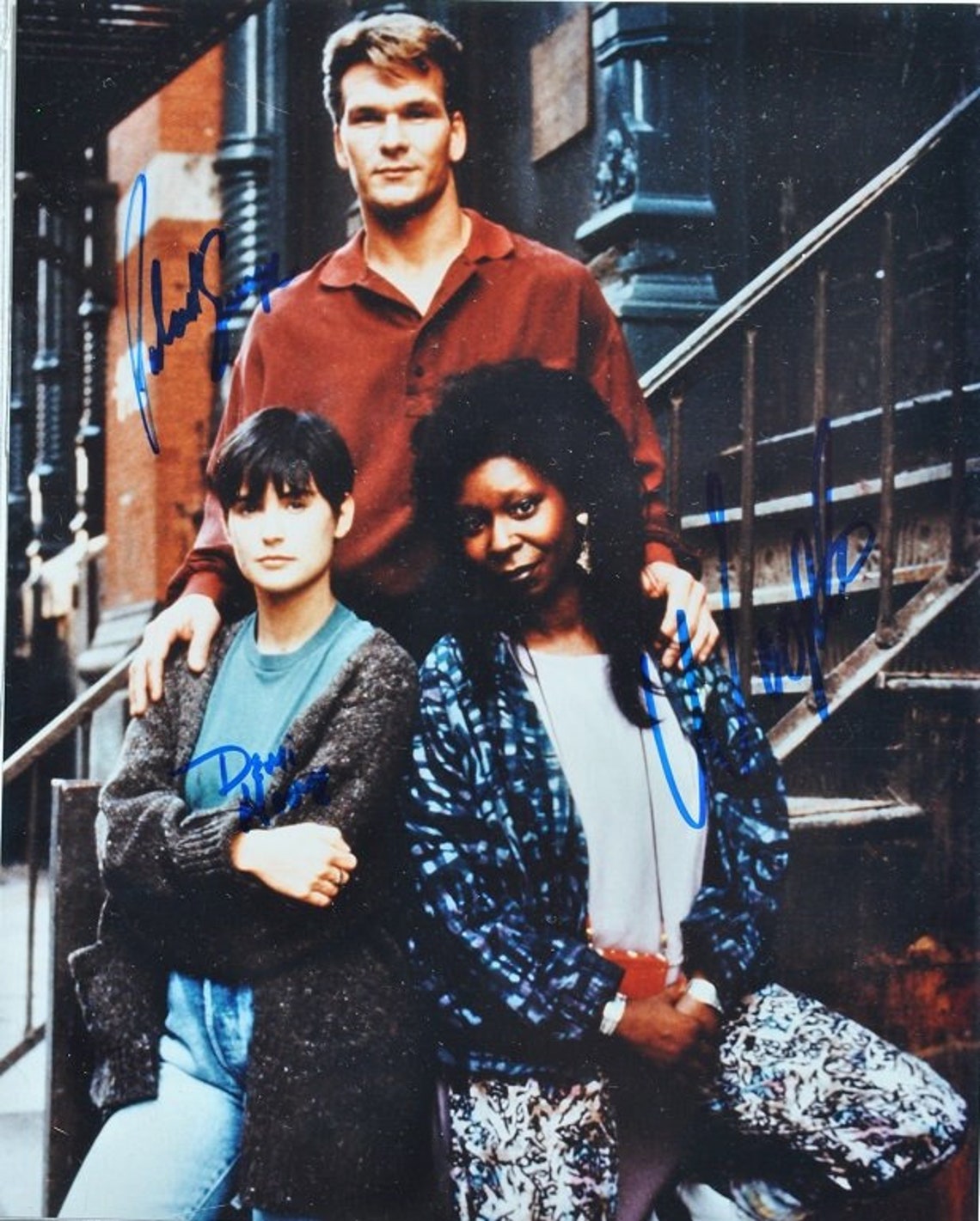 GHOST CAST Signed Photo X3 Patrick Swayze, Demi Moore, Whoopi Goldberg ...