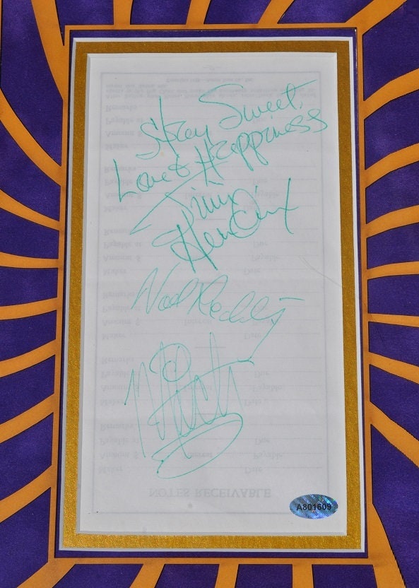 JIMI HENDRIX Signed Photo X3 Framed Mitch Mitchell, Noel Redding W/coa ...