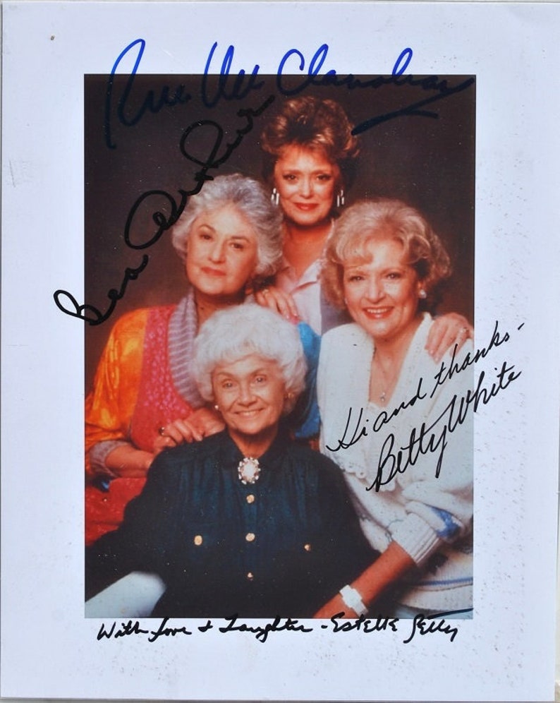 GOLDEN GIRLS CAST Signed Photo X4 - Beatrice Arthur, Betty White, Rue ...