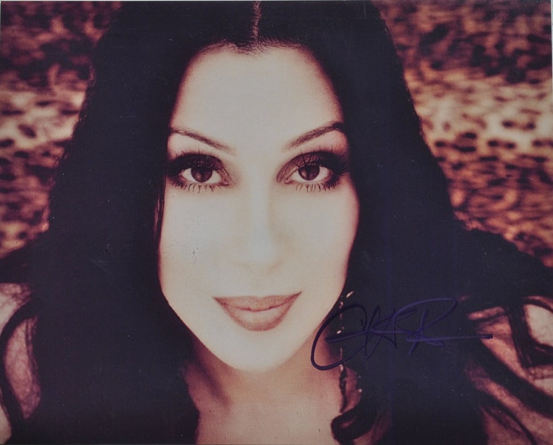 CHER SIGNED Photo - Cherilyn Sarkisian, Sonny & Cher, Witches of ...