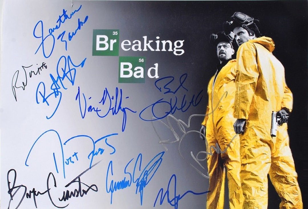BREAKING BAD CAST Signed Photo X10 - Aaron Paul, Bryan Cranston 11"x17 ...