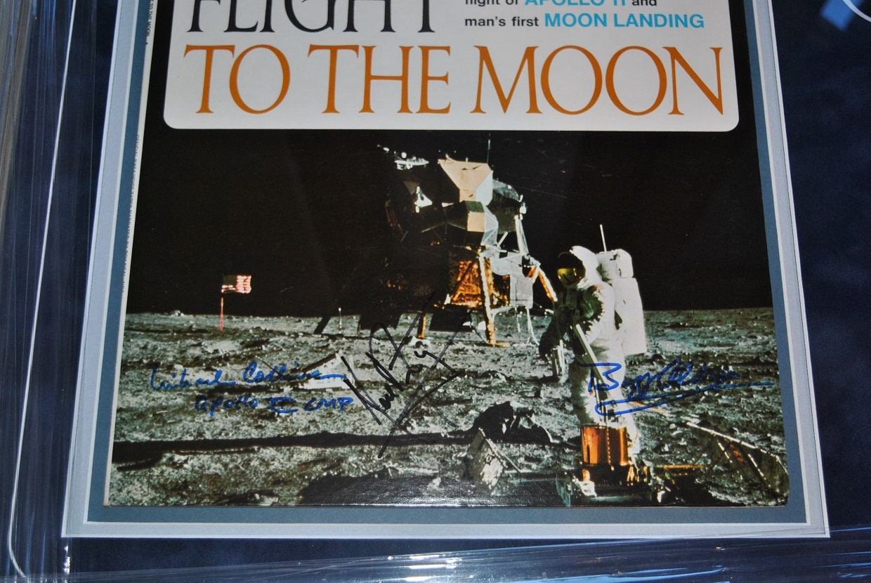 APOLLO 11 Signed Albumx3 Neil Armstrong, Michael Collins, Buzz Aldren ...