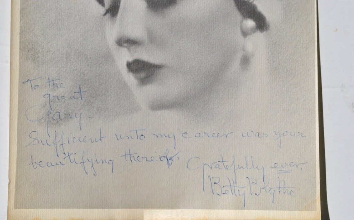 BETTY BLYTHE Signed Photo - Silent Films W/coa - Etsy