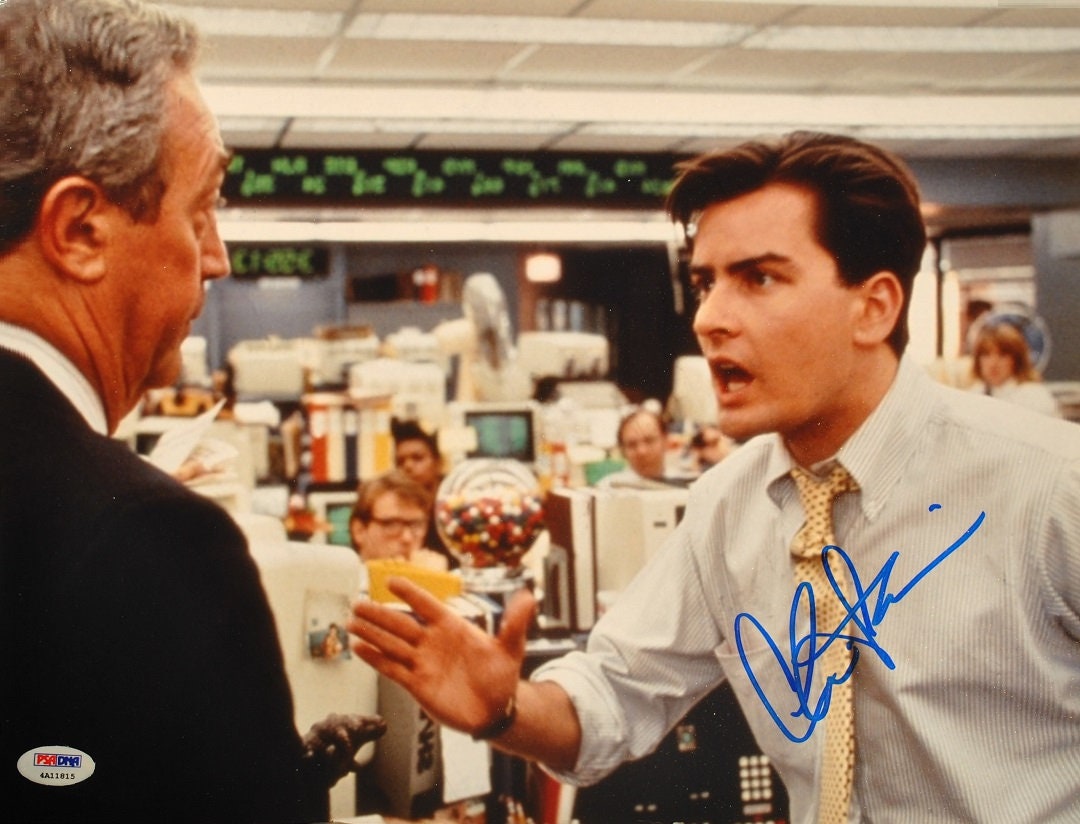 CHARLIE SHEEN Signed Photo Wall Street 11x 14 W/coa - Etsy