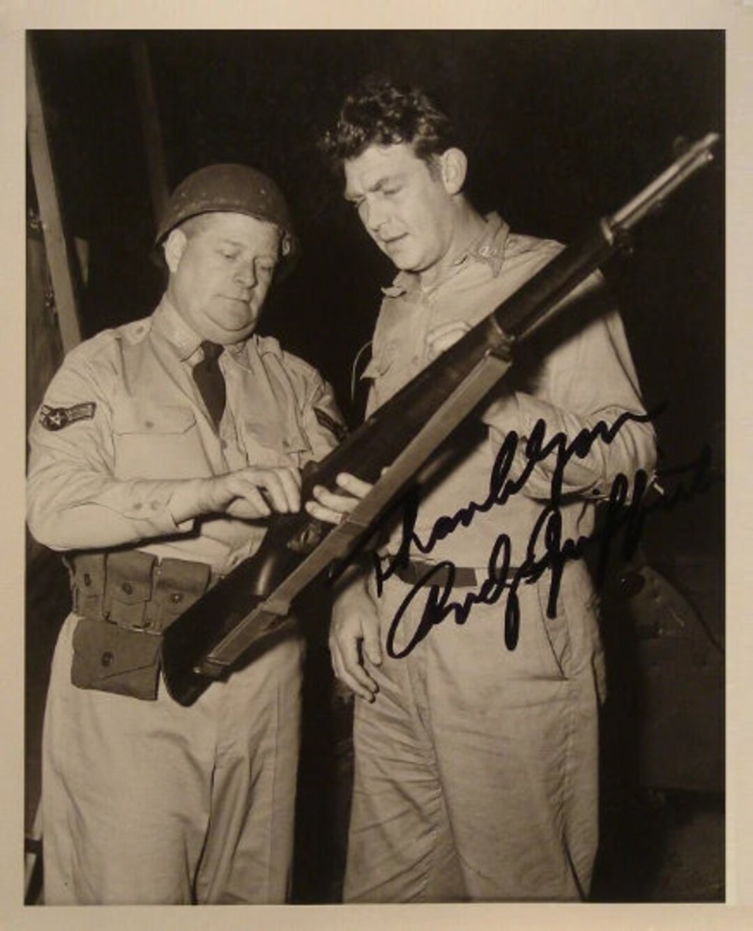 ANDY GRIFFITH SIGNED Photo - No Time for Sergeants - Matlock - Mayberry ...