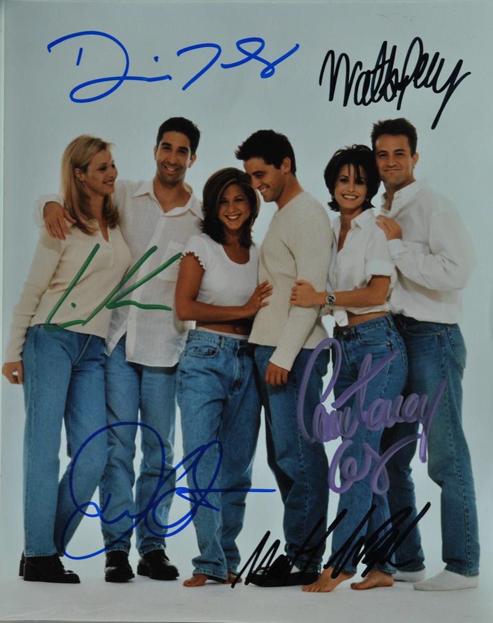 FRIENDS Cast Signed Photo X6 Jennifer Aniston, Courtney Cox W/coa - Etsy