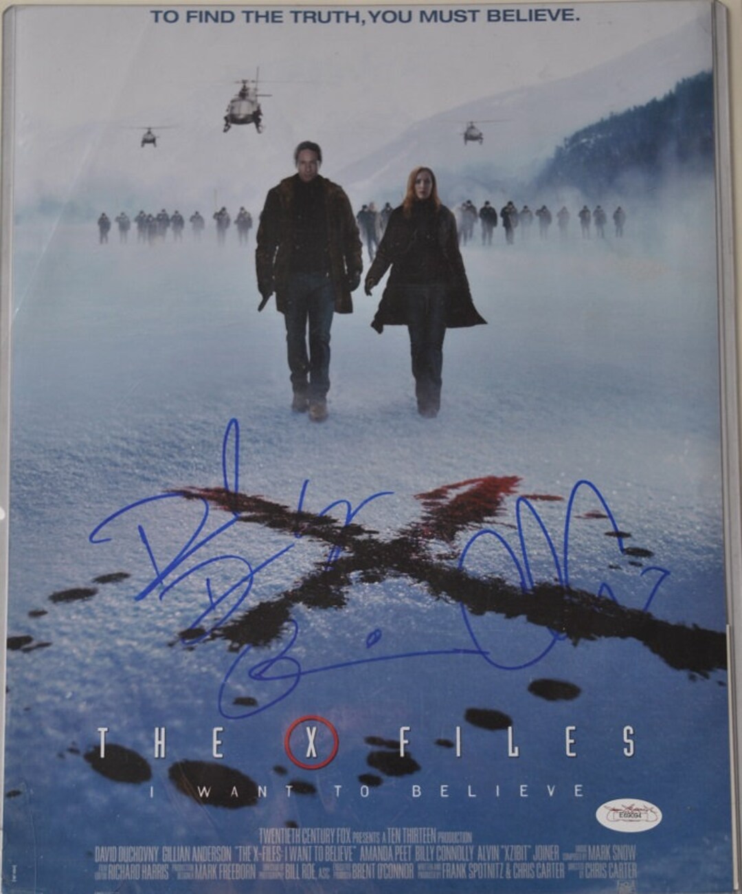 X-FILES MOVIE CAST Signed Photo X2 - David Duchovny, Gillian Anderson ...