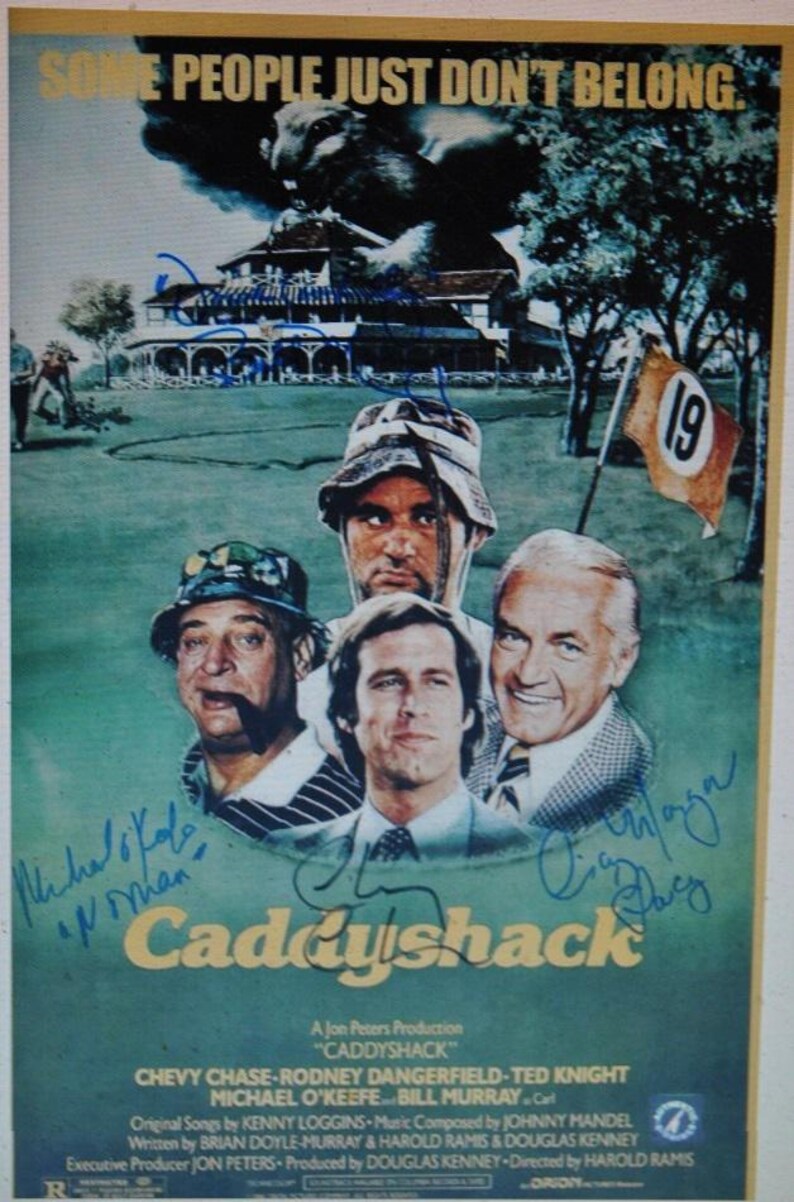 CADDYSHACK CAST Signed Poster X4 - Bill Murray, Chevy Chase, Michael O ...