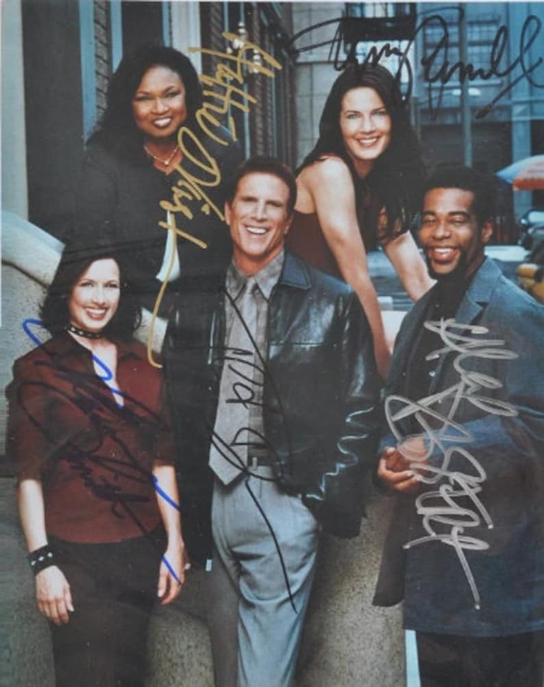 BECKER CAST SIGNED Photo X5 - Ted Danson, Terry Farrell, Hattie Winston ...