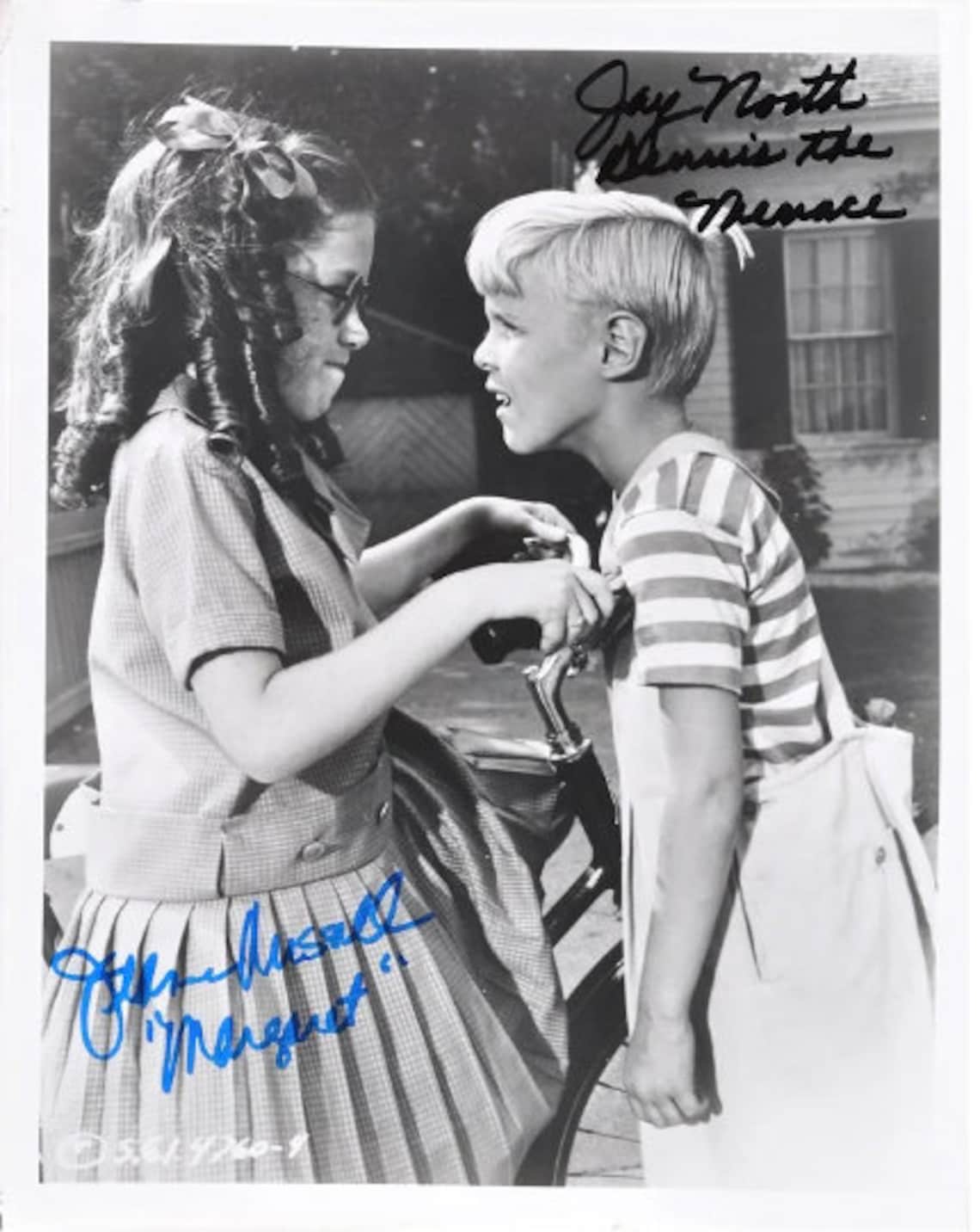 DENNIS THE MENACE Cast Signed Photo X2 - Jay North, Jeanne Russey W/coa ...